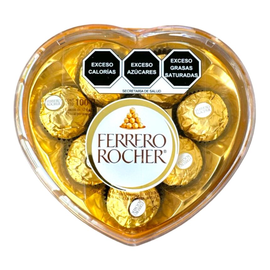 Chocolates Ferrero Rocher corazón 8 piezas - Súpermaba