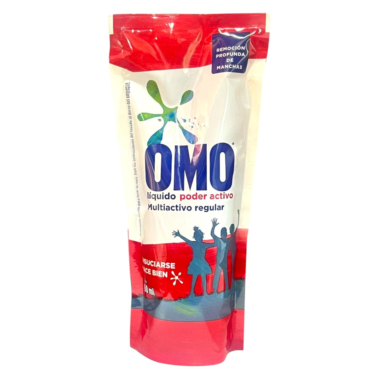 Detergente OMO Líquido multiactivo regular 450 ml - Súpermaba